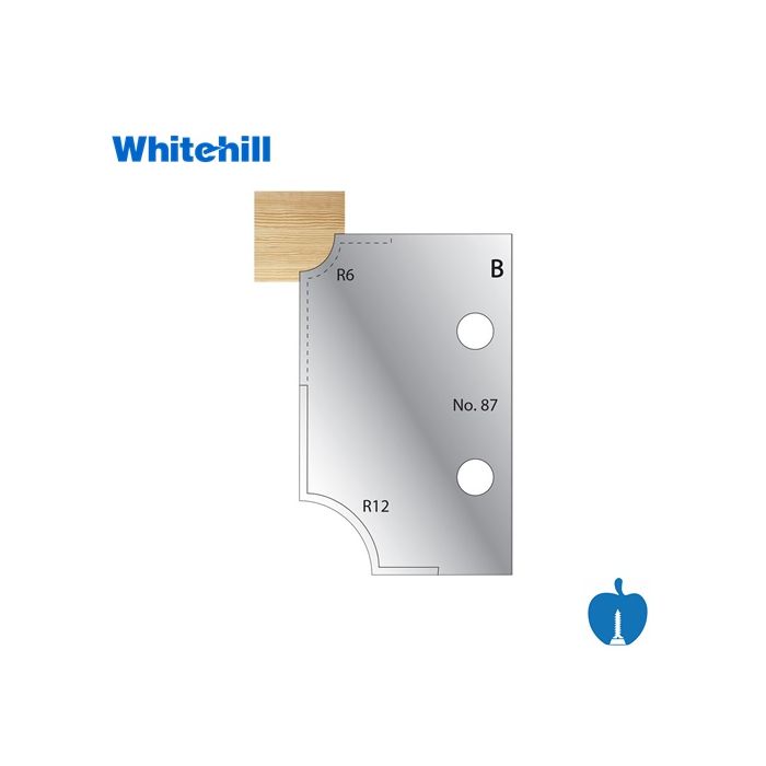 Whitehill 6mm Radius + 12mm Radius Profile Mould profile Knives No.87 ...