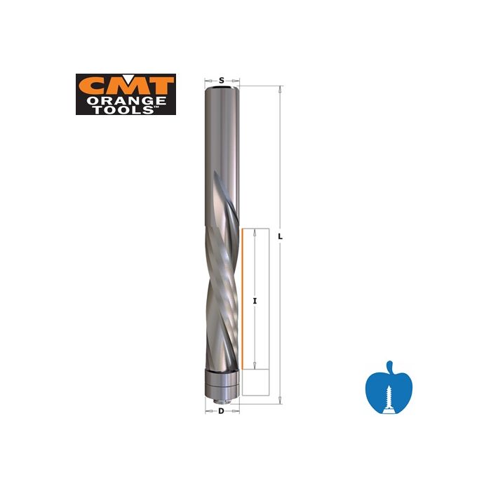 Ø6.35mm x 25.4mm Cut Length 6mm Shank CNC Up Cut Spiral Router With ...