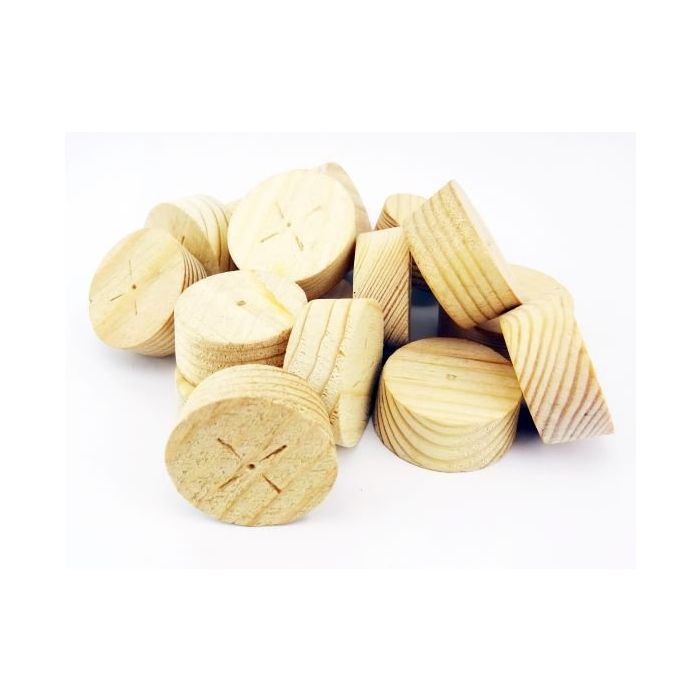 50mm Joinery Grade Redwood Tapered Wooden Plugs 100pcs