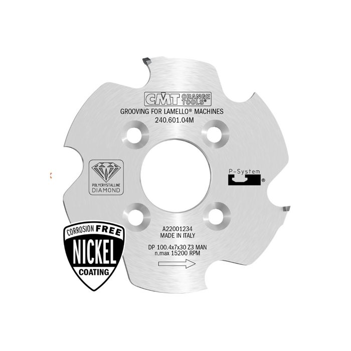 100.4mm Diamond Lamello P2 System Blade 22mm Bore Z=3 CMT Biscuit Joint Saw