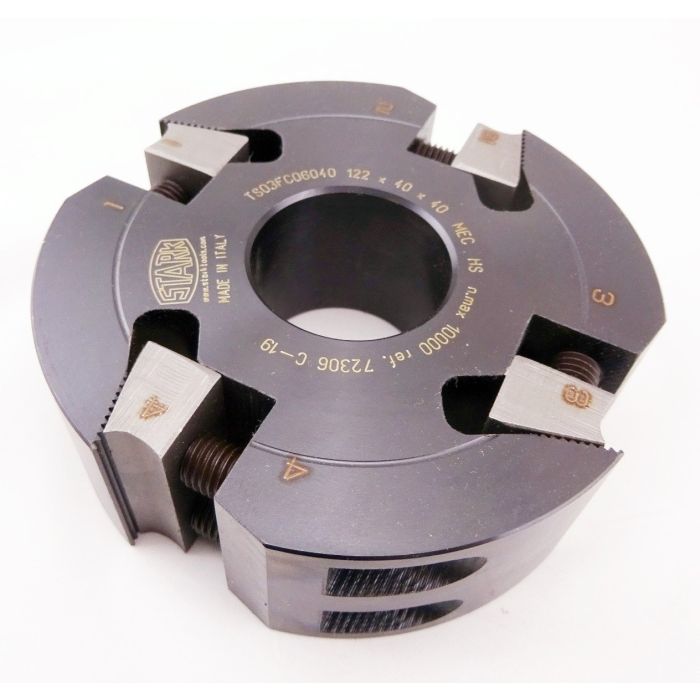 122mm dia x 60mm height Serrated Knife Block Z=4 (4 Wing)